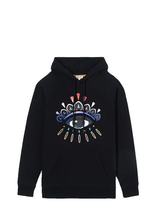 Kenzo Eye Pattern Hoodie - Black