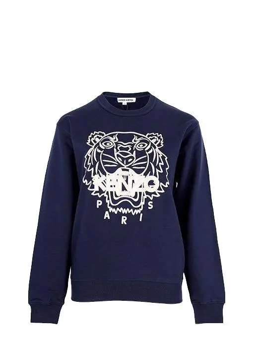 Kenzo Tiger Graphic Crewneck Pullover - Blue
