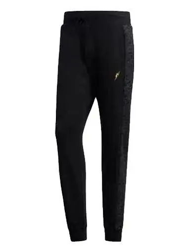 Adidas Neo X Pokemon Embroidered Side Printing Sports Long Pants - Black