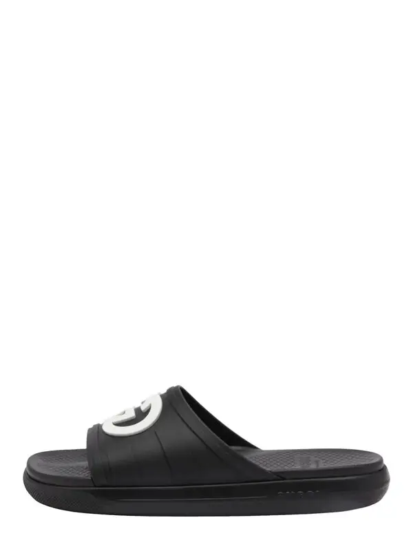 Gucci Interlocking G Slide - Black/white