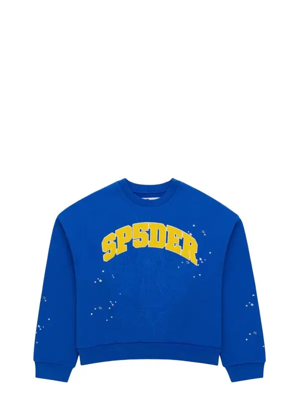 SP5DER Varsity Web Crewneck - Blue