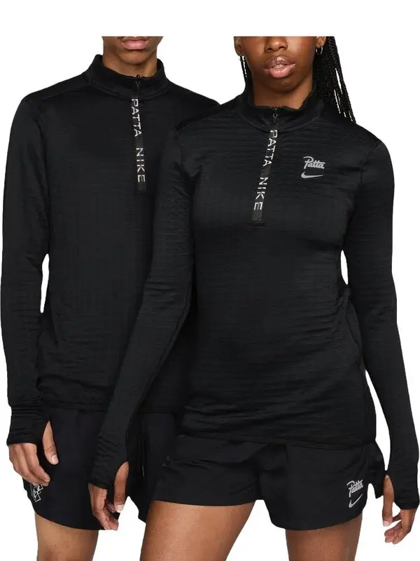 Nike X Patta Running Team Half-zip Long Sleeve Top - Black