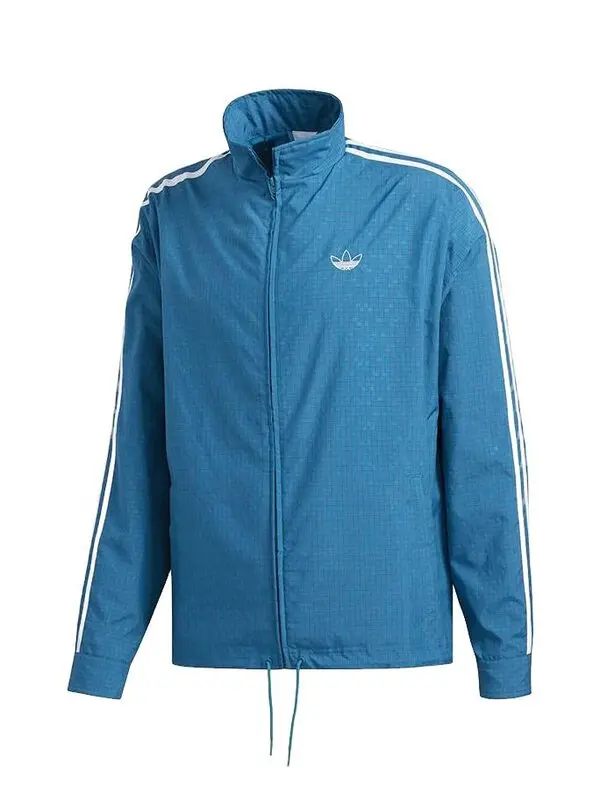 Adidas Originals Grid Plaid Zip-up Track Jacket - Blue