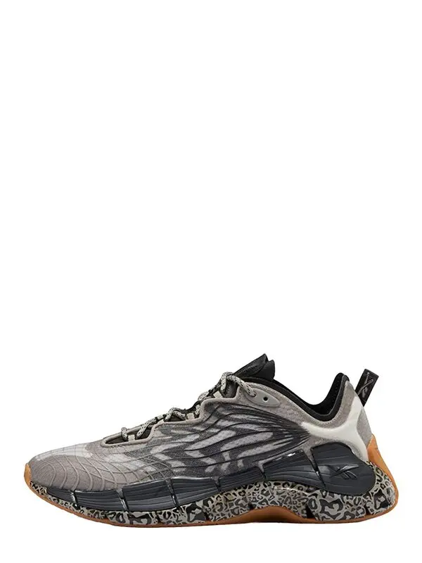 REEBOK Zig Kinetica 2 Animal Print Athletic Sneakers - Grey