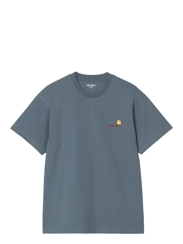 Carhartt Work In Progress American Script Short Sleeve T-shirt - Blue