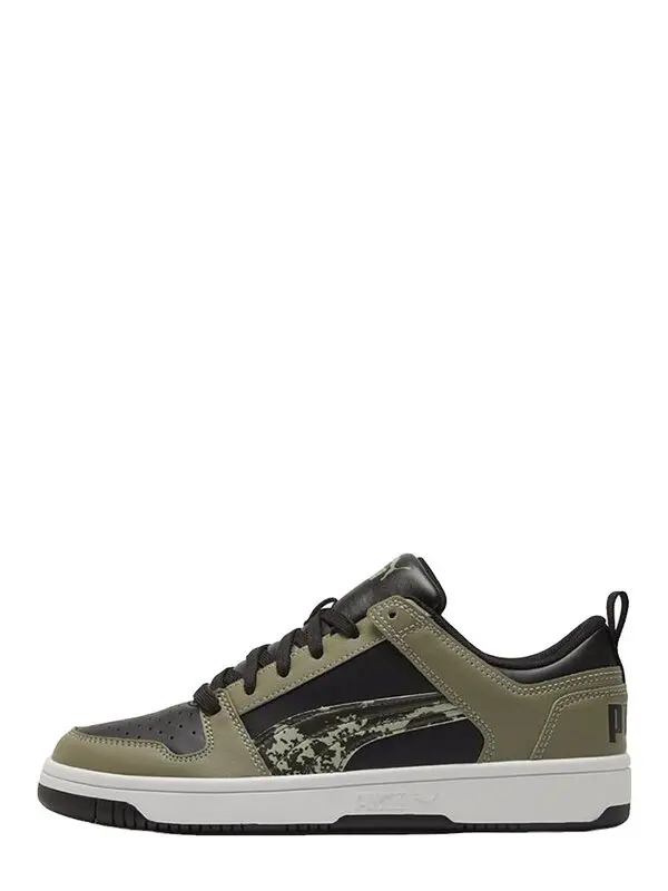 PUMA Rebound Layup Locamo Casual Sneakers - Black/white/green