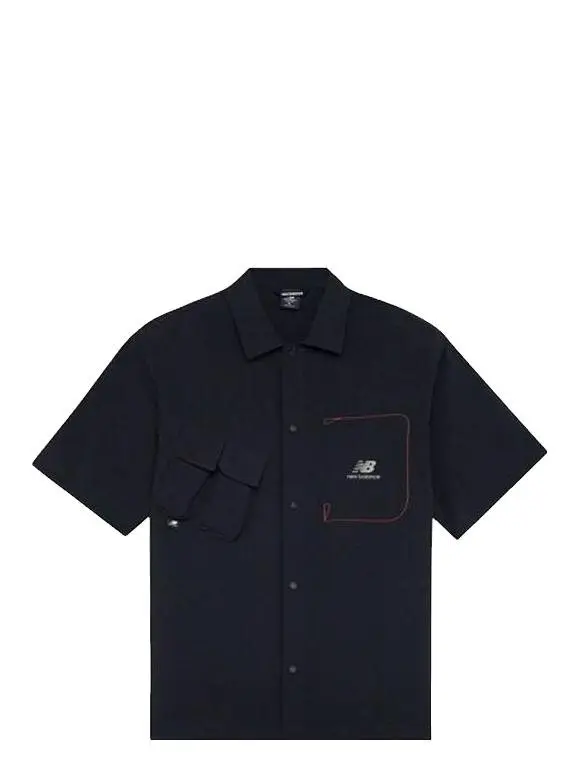 NEW BALANCE Logo Short-sleeve Shirt Asia Sizing - Black