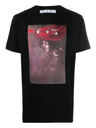 Off-White Sprayed Caravaggio Short-sleeve Slim Tee - Black