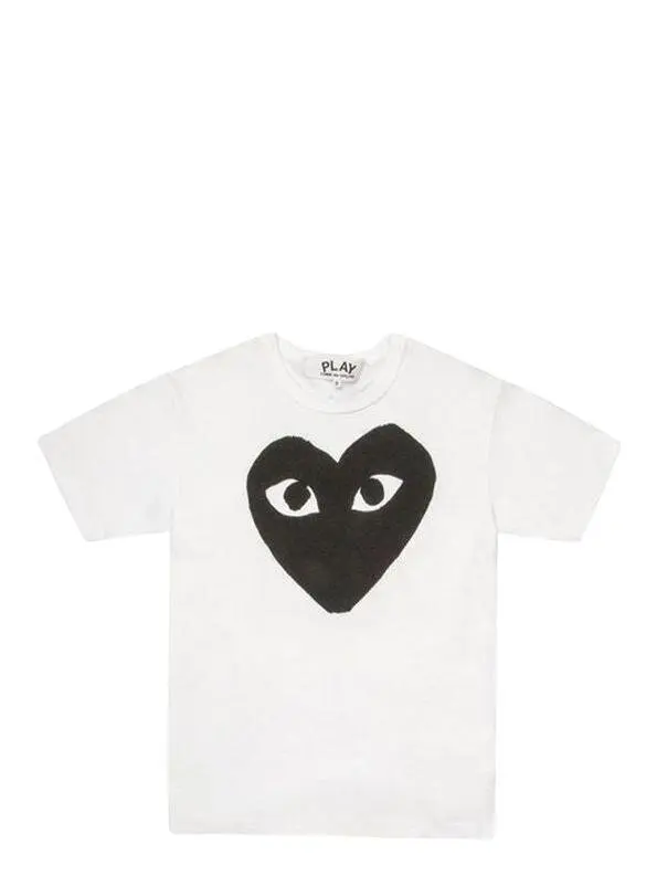 Play Comme Des Garcon Black Heart Logo T-shirt - White