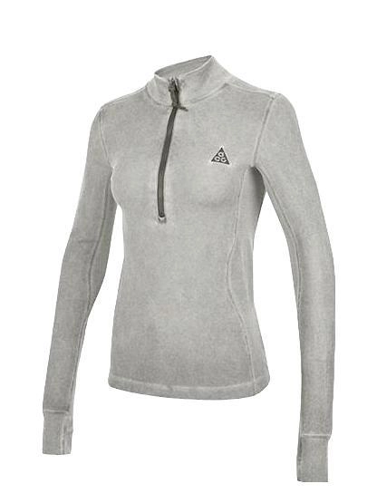 Nike Steeple Rock Half Zipper Slim Fit Long Sleeve T-shirt - Grey