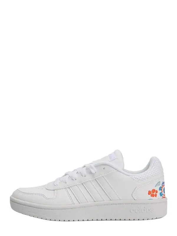 Adidas Hoops 2.0 Embroidered Sneakers - White