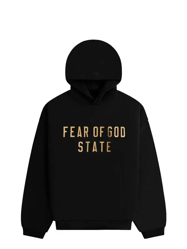Fear Of God Ss25 Fleece Hoodie - Black/yellow
