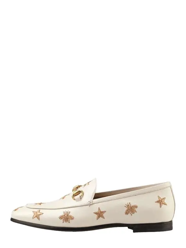 Gucci Jordaan Embroidered Leather Loafers - Default Color