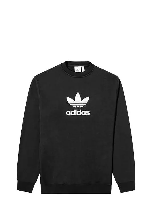 Adidas Originals Premium Chest Logo Crewneck Pullover - Black