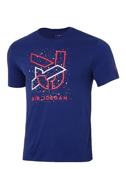 JORDAN Casual Sports Round Neck Short Sleeve - Blue