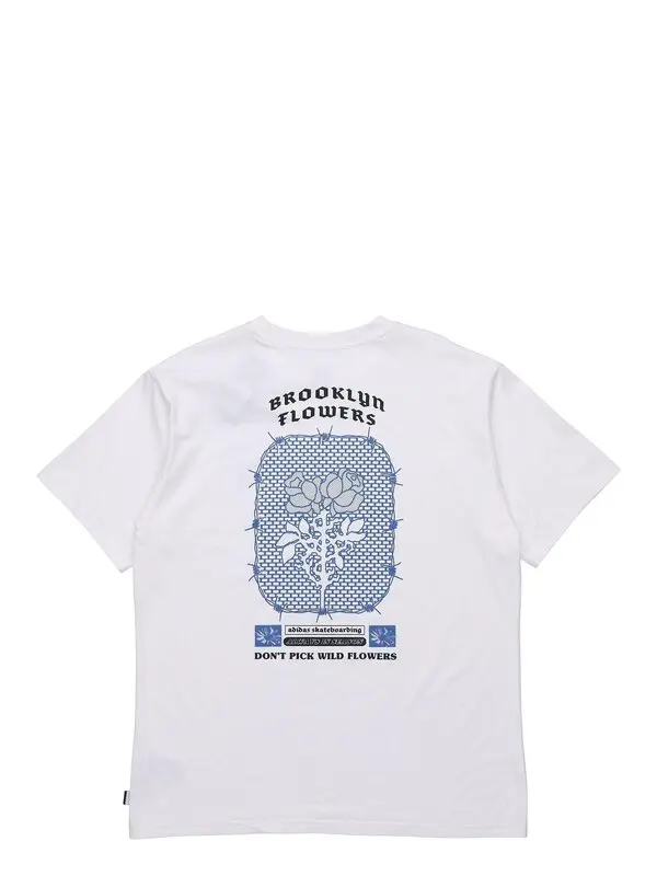 Adidas Originals Bk Tee Back Printing Sports Round Neck Short Sleeve - White