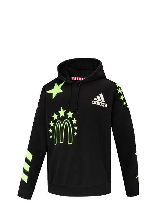 Adidas Mcdonald Logo Printing Hoodie - Black