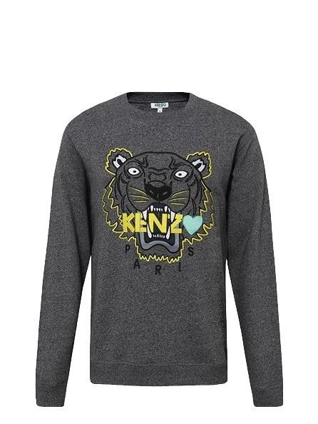 Kenzo Embroidered Tiger Head Sweatshirt - Grey