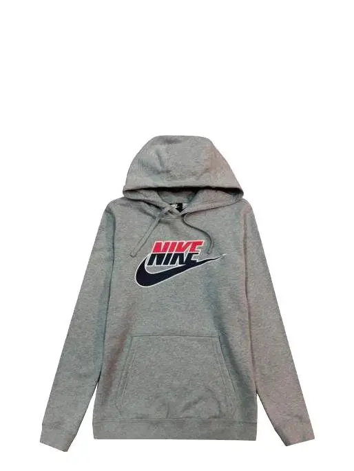 Nike Pullover Hoodie With Graphic Logo - Grey