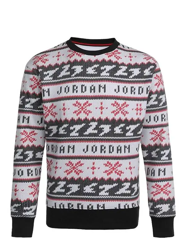 JORDAN Jumpman Holiday Knit Crewneck - Black