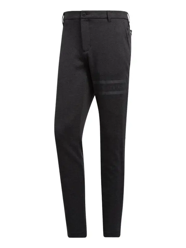 Adidas Solid Color Button Slim Fit Sports Pants Black - Default Colorway