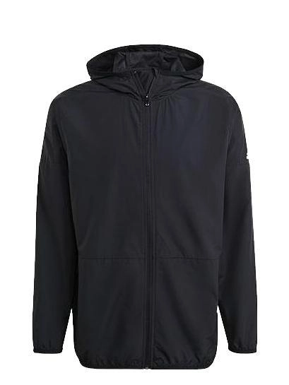 Adidas Brd Jkt Solid Color Sports Hooded Jacket - Black