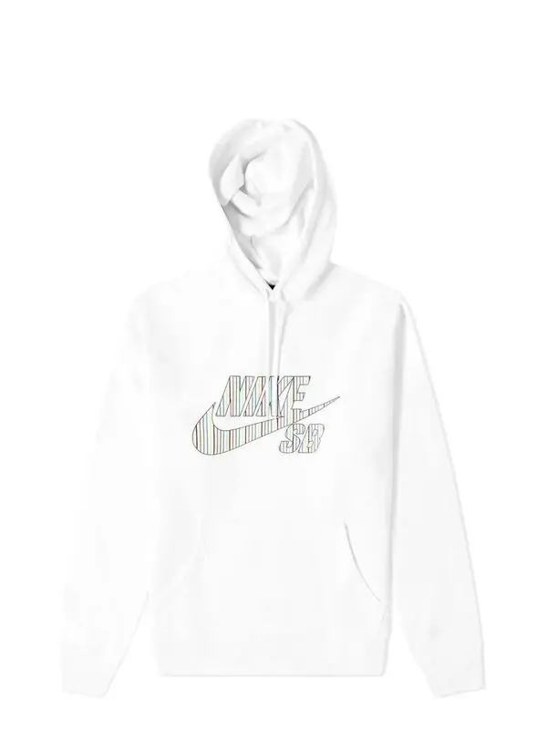 Nike Stripes Popover Hoodie - White
