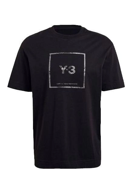 Adidas Y-3 Ss21 Short Sleeve T-shirt With Reflective Square Logo - Black