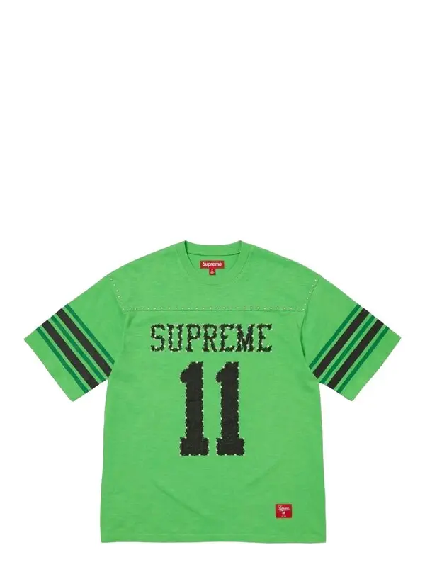 Supreme Ss26 Studded S/s Football T-shirt - Green