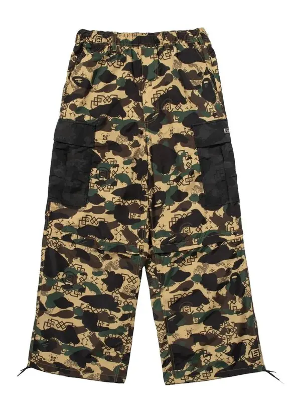 A BATHING APE X Clot Detachable Cargo Pants - Yellow