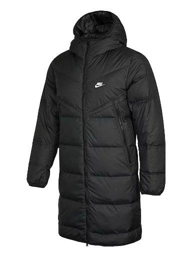 Nike Logo Hooded Down Jacket - Black