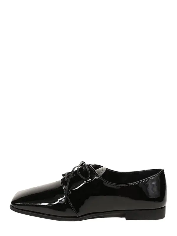 Prada Patent Lace-up Derby Shoes - Black