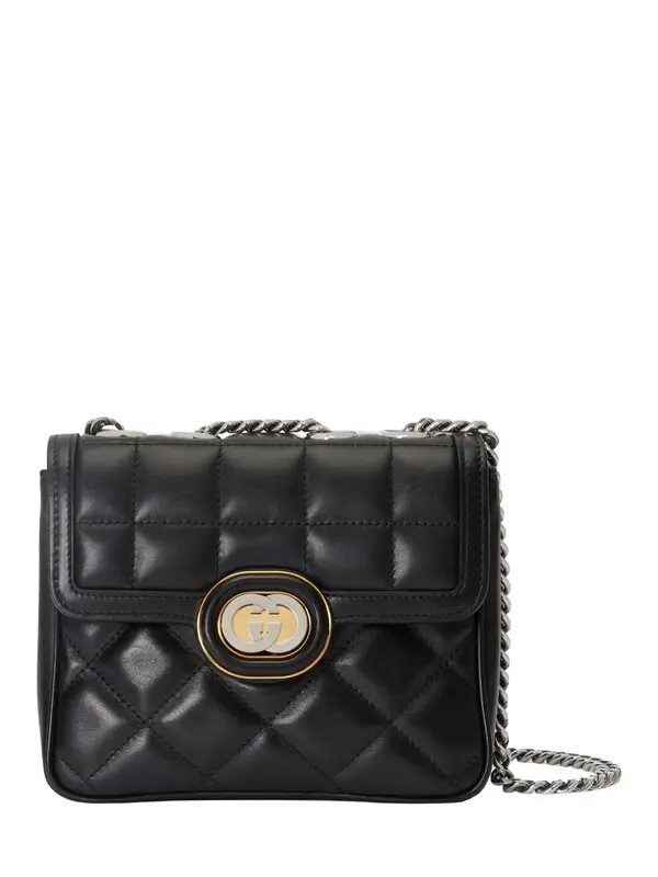 Gucci Quilted Deco Shoulder Bag - Black
