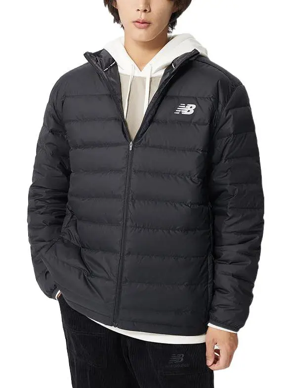 NEW BALANCE Sport Padded Hooded Windbreaker Jacket - Black