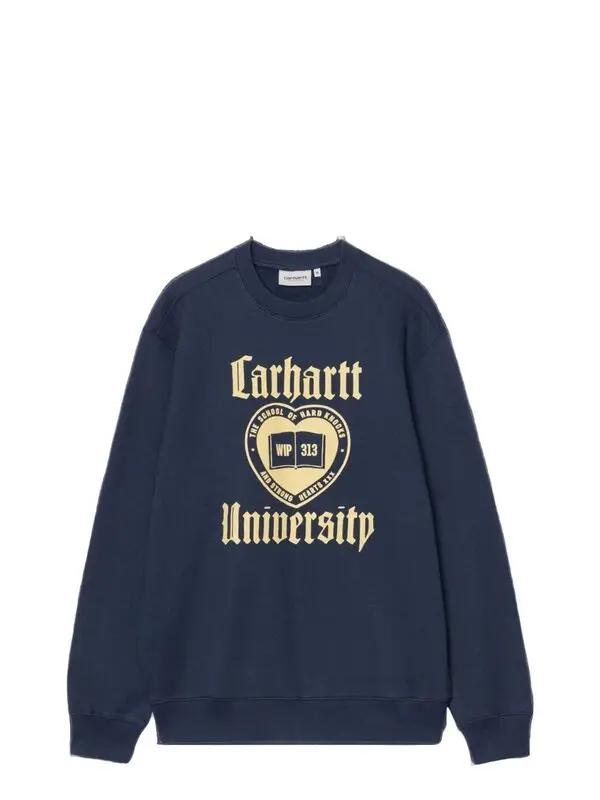 Carhartt Work In Progress Schooling Fleece Sweatshirt - Navy