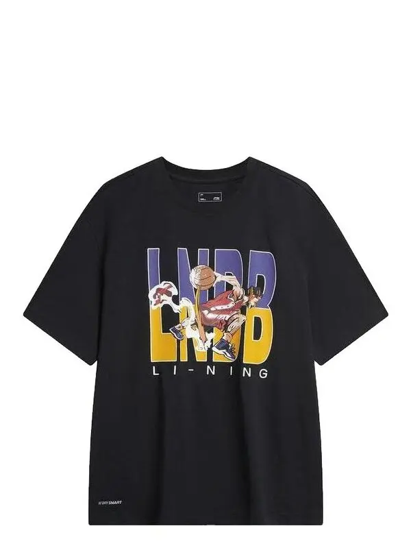 LI-NING Hoops Comics Graphic T-shirt 'black - Black/multi-color