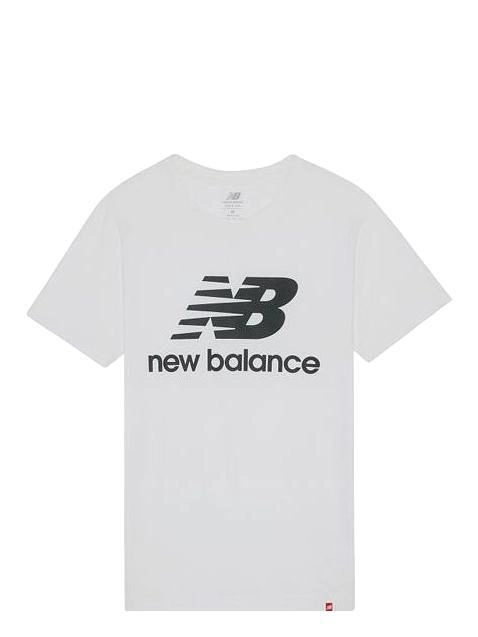 NEW BALANCE Round Neck Casual Fashion Classic Short Sleeve T-shirt - White
