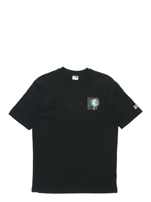 PUMA Environmental Friendly Printing Round Neck Short Sleeve - Black