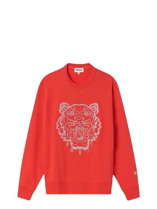 Kenzo Ss21 Capsules Series Round Neck Sweatshirt - Red