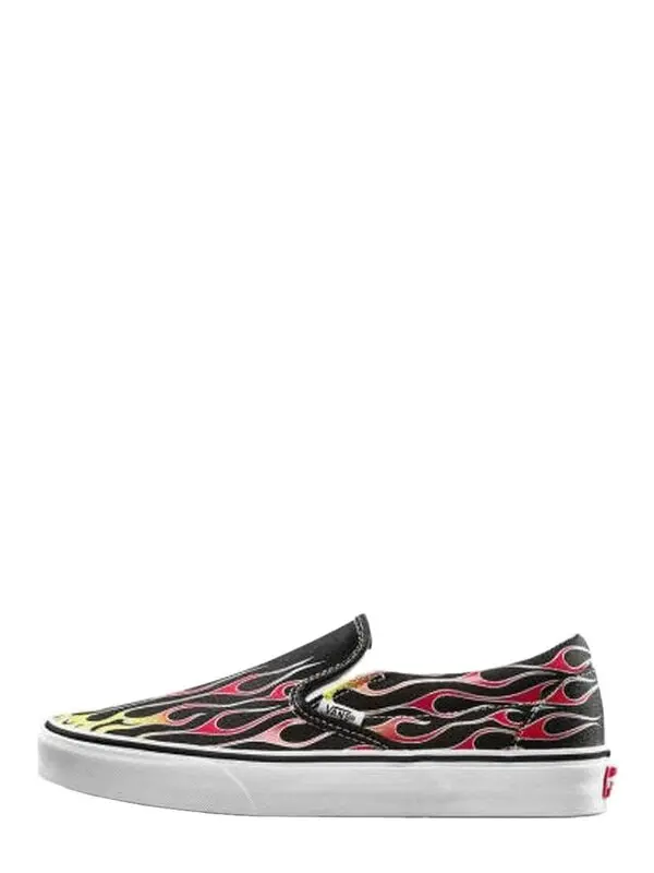 VANS Classic Slip-on 'mash Up Flames' Sneakers - Black