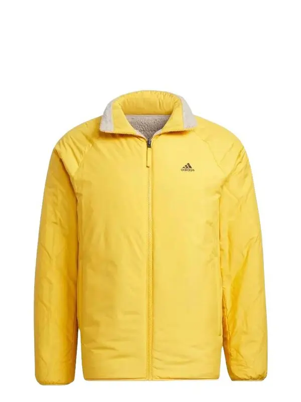 Adidas Sherpa Reversible Padded Jacket - Yellow/grey