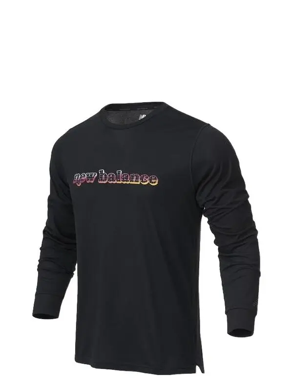 NEW BALANCE R.w.tech Graphic Long Sleeve T-shirt - Black