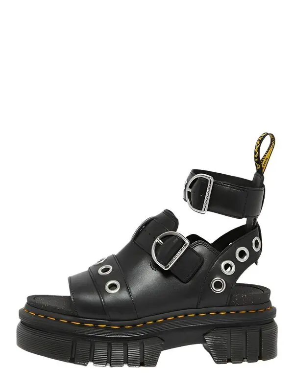 Dr. Martens Ricki Hdw Buckled Platform Sandals - Black