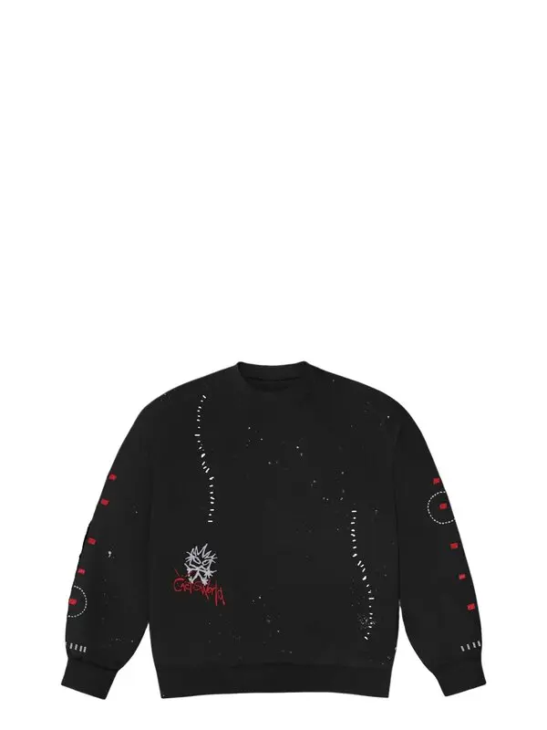 TRAVIS SCOTT Cactus Jack Fw22 Stitched Crewneck - Black
