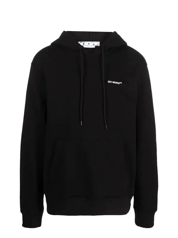 Off-White Diagonal Stripes Hoodie - Black/white