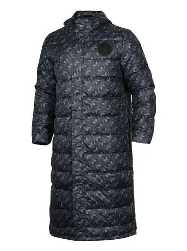 Adidas Long Hooded Down Jacket - Black/black