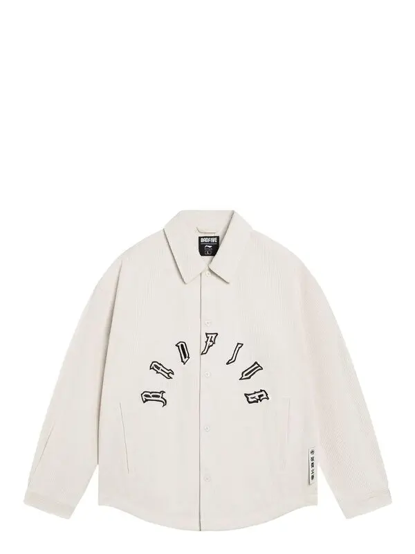 LI-NING Badfive Graphic Jacket 'beige - Beige/black