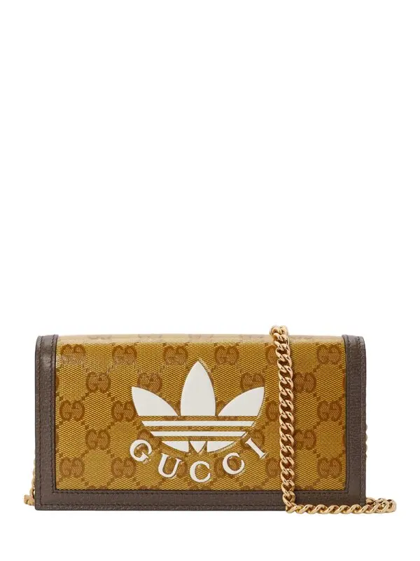 Gucci X Adidas Chain Logo Crossbody Bag - Beige/brown