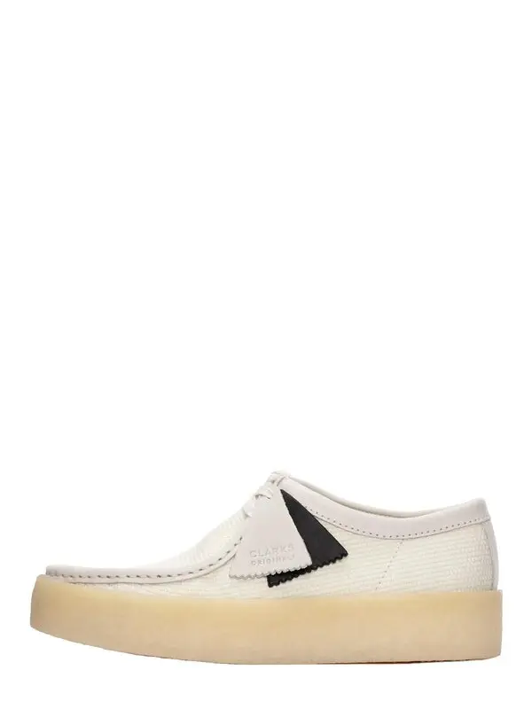 Clarks Wallabee Cup Textile Lace Up Shoes - Off White