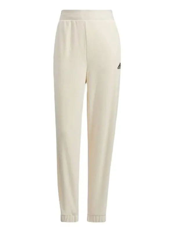 Adidas Velour Jogger Pants - White